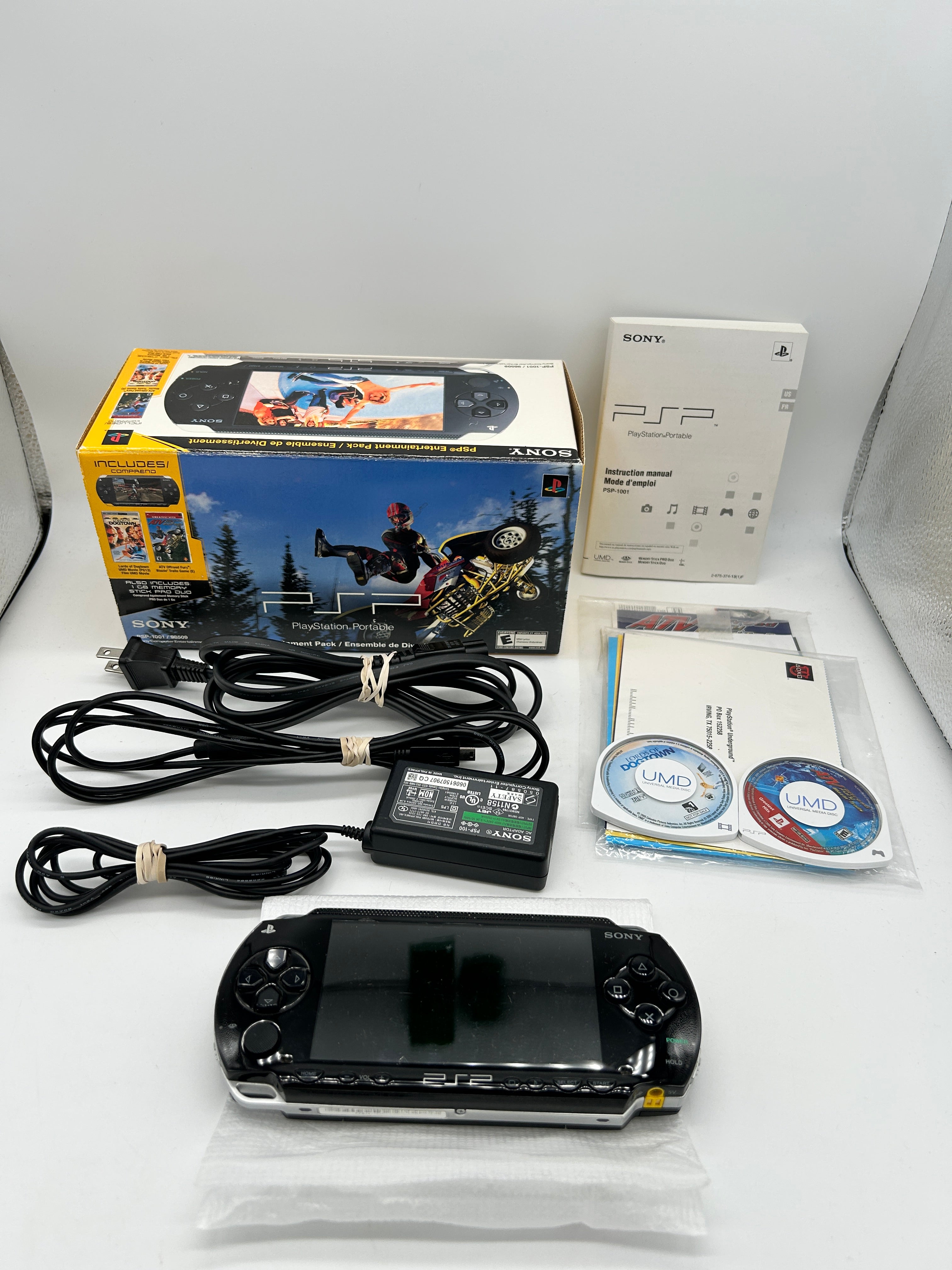 Official Sony Playstation Portable PSP Black Retro Console PSP 1001 ...