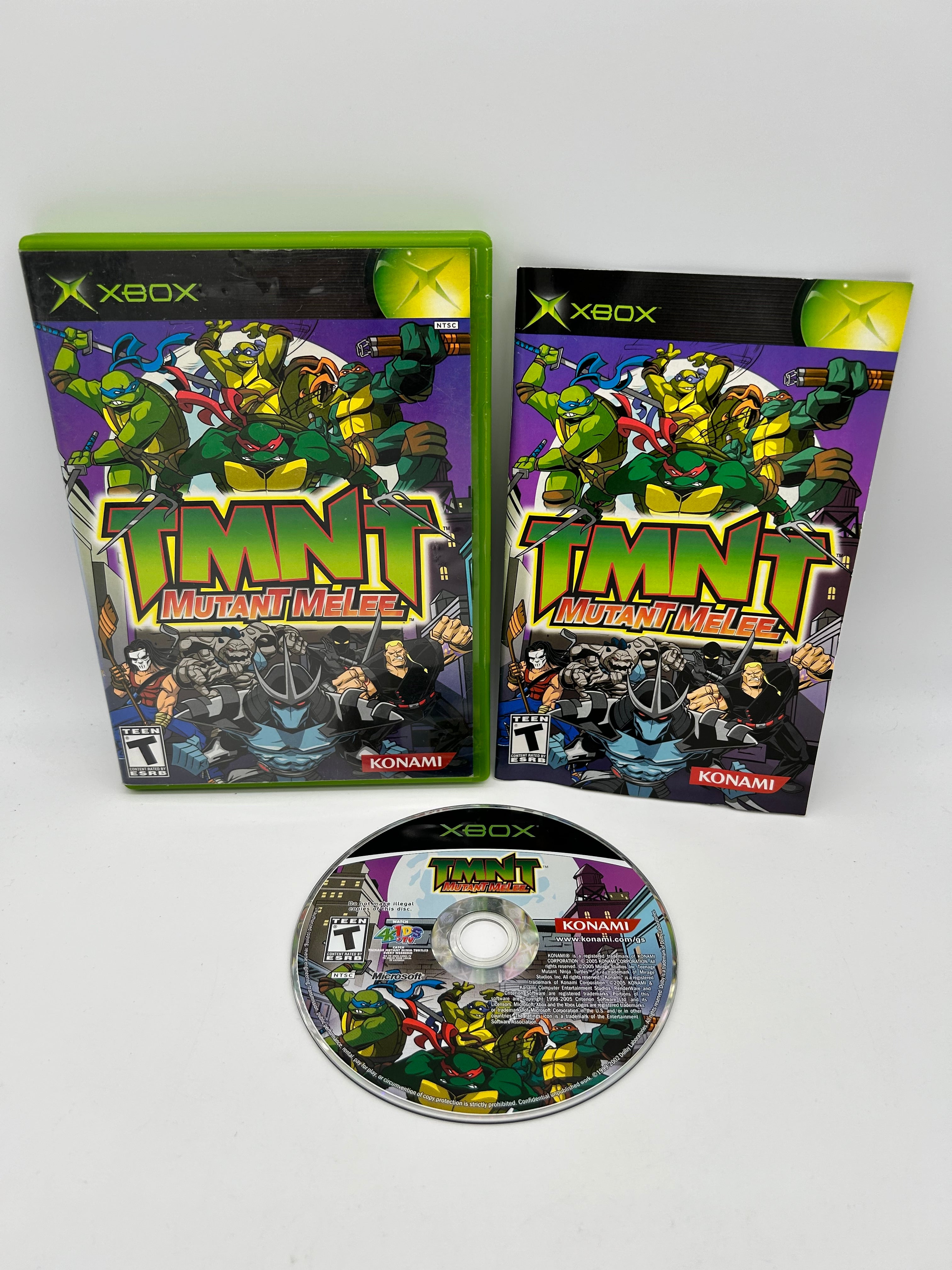 MiCROSOFT XBOX ORiGiNAL TMNT MUTANT MELEE TEENAGE MUTANT NiNJA TURTLES ...