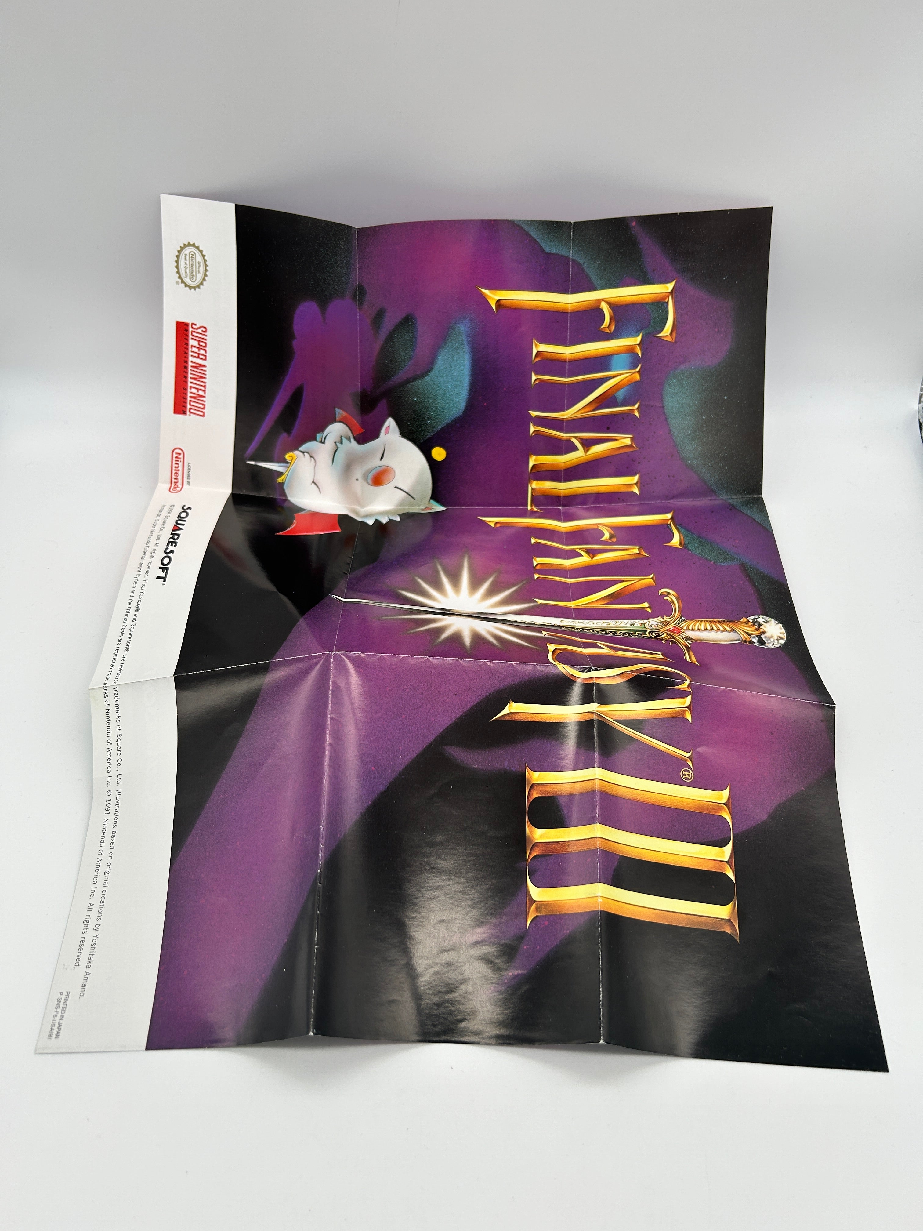 SUPER NiNTENDO [SNES] CARD/POSTER FiNAL FANTASY III P-SNS-F6-USA(B ...
