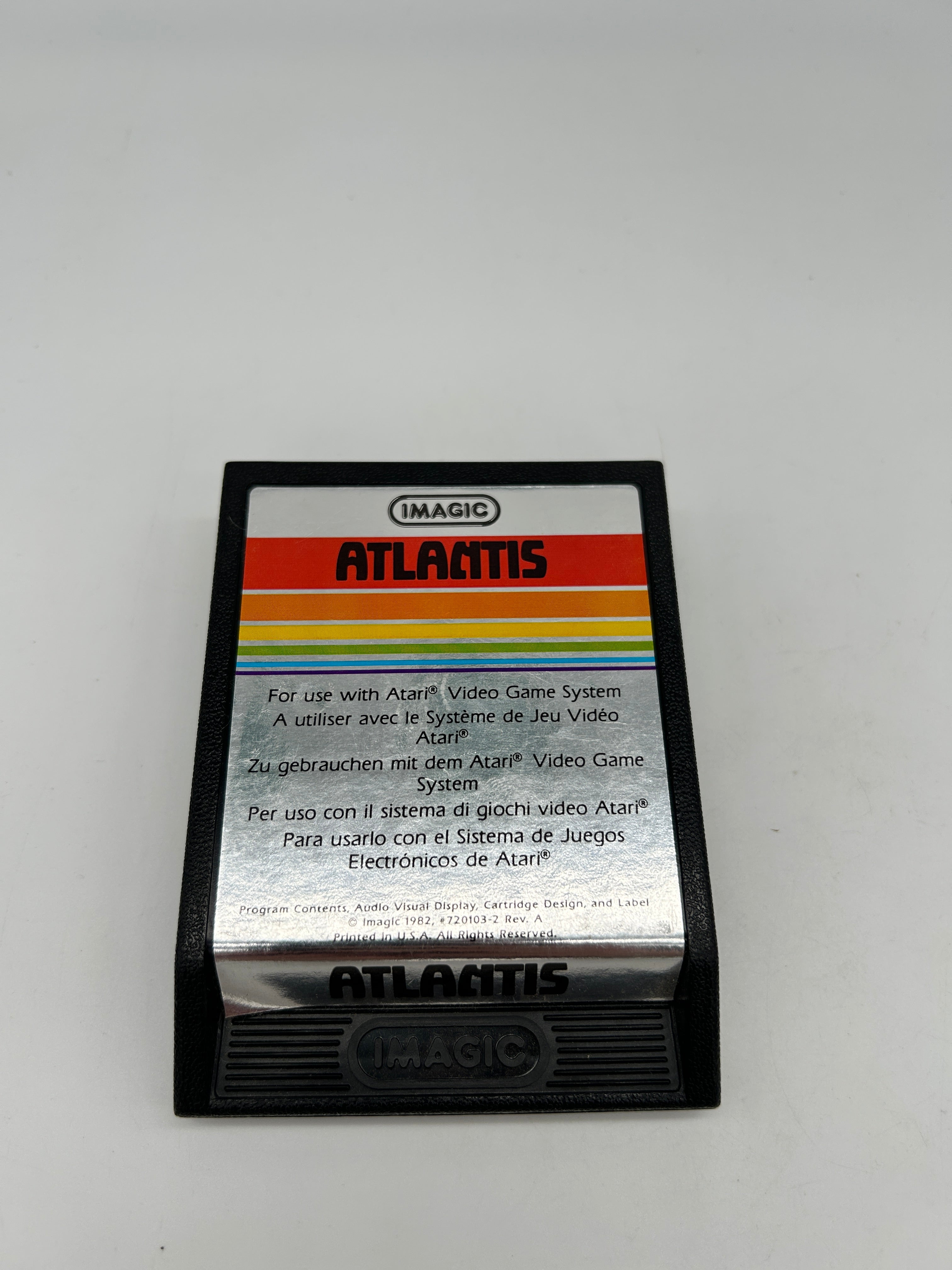 ATARI 2600 | ATLANTIS | TEXT LABEL – PiXEL-RETRO.COM