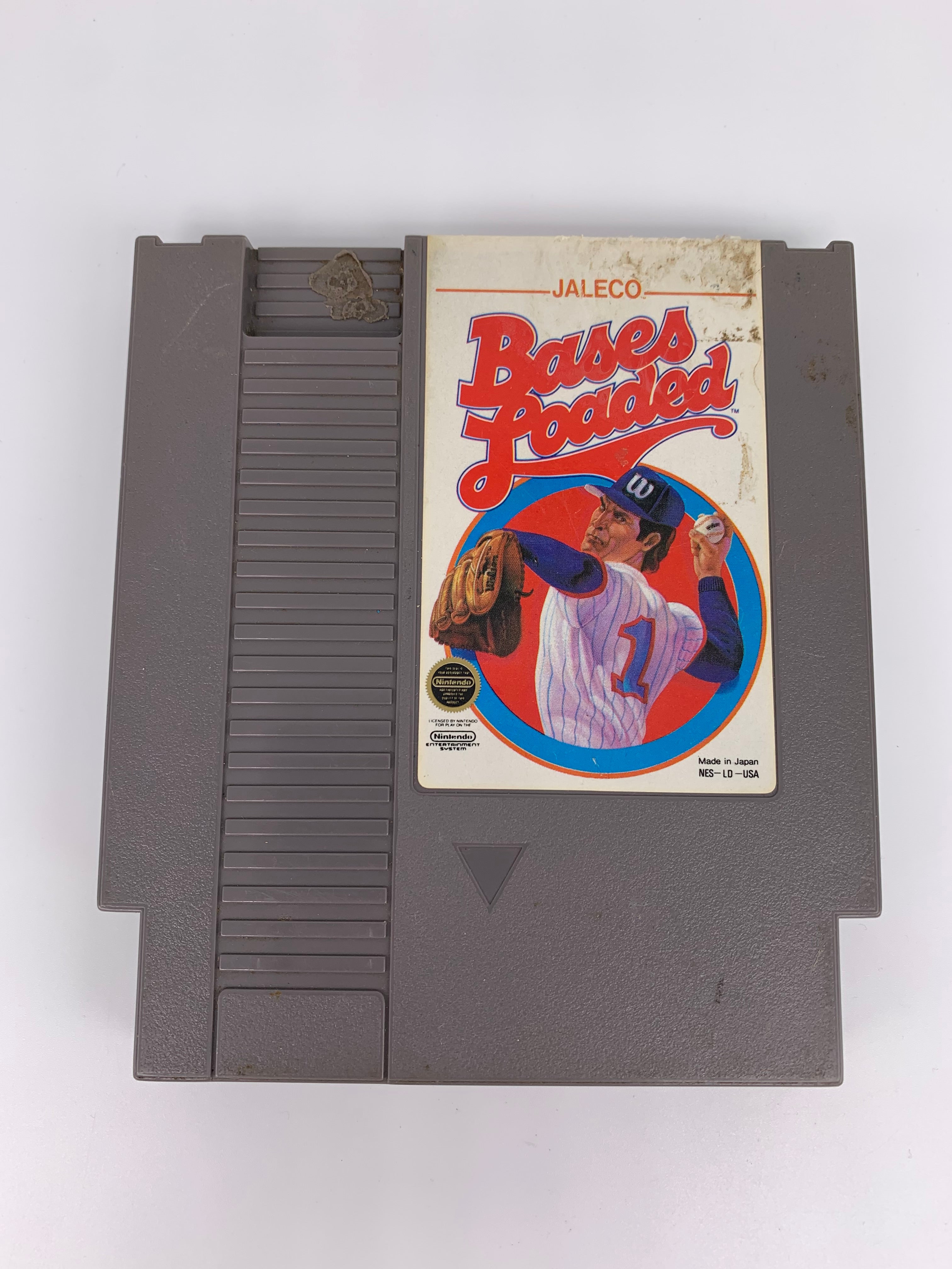 NiNTENDO [NES] ORiGiNAL | BASES LOADED | ORANGE STiCKER – PiXEL-RETRO.COM