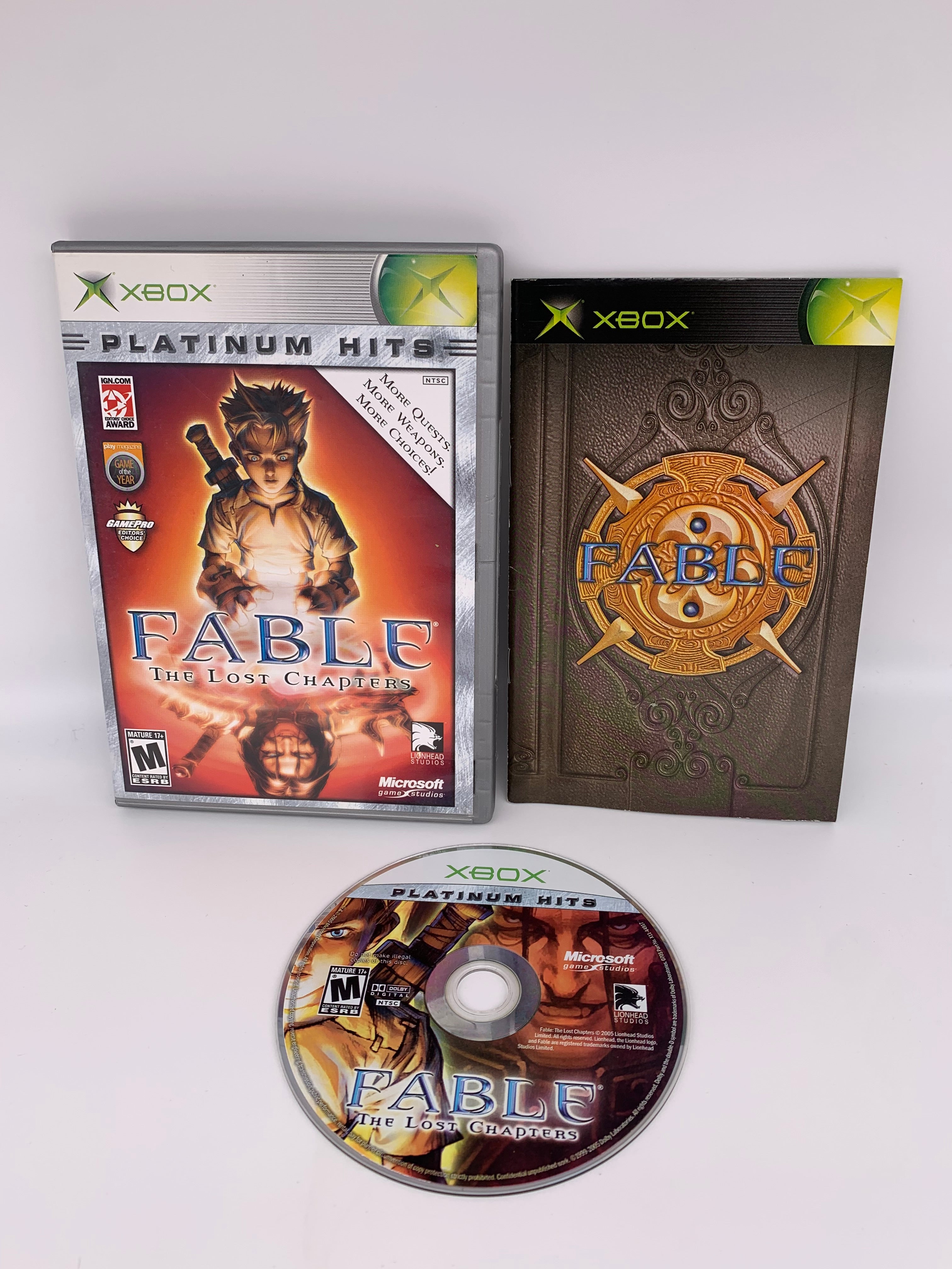 MiCROSOFT XBOX ORiGiNAL | FABLE THE LOST CHAPTERS | PLATiNUM HiTS ...