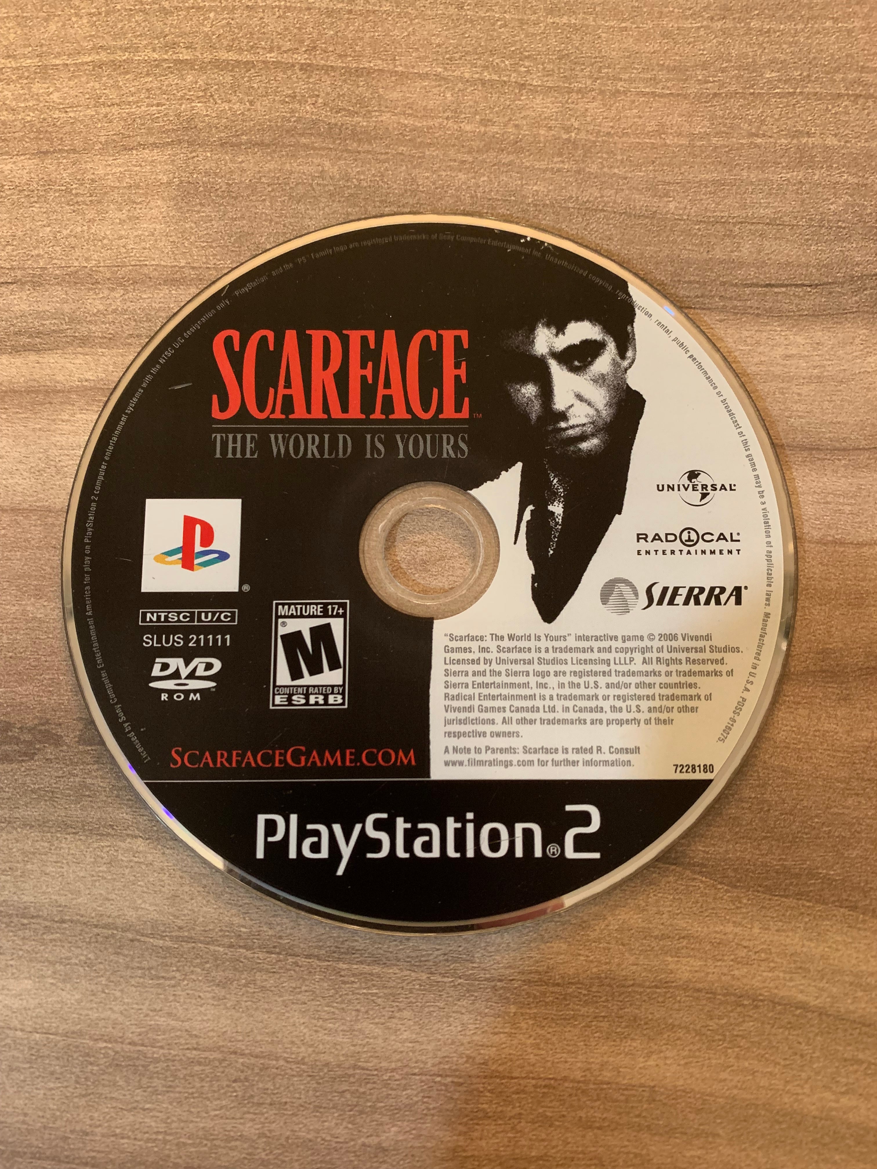 SONY PLAYSTATiON 2 [PS2] | SCARFACE THE WORLD iS YOURS – PiXEL-RETRO.COM